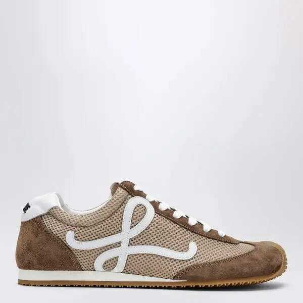 Loewe Ballet Runner 2.0 Suede And Mesh Sneakers - Beige