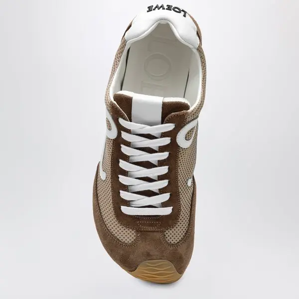Loewe Ballet Runner 2.0 Suede And Mesh Sneakers - Beige