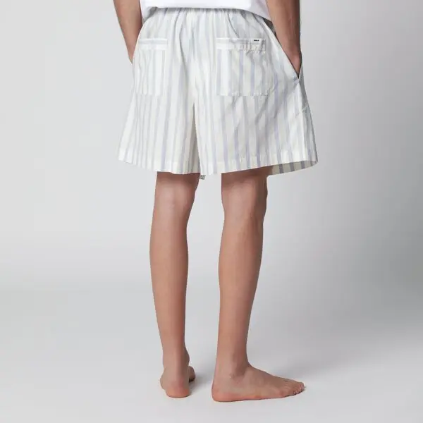 TEKLA Organic Cotton Striped Pajama Shorts