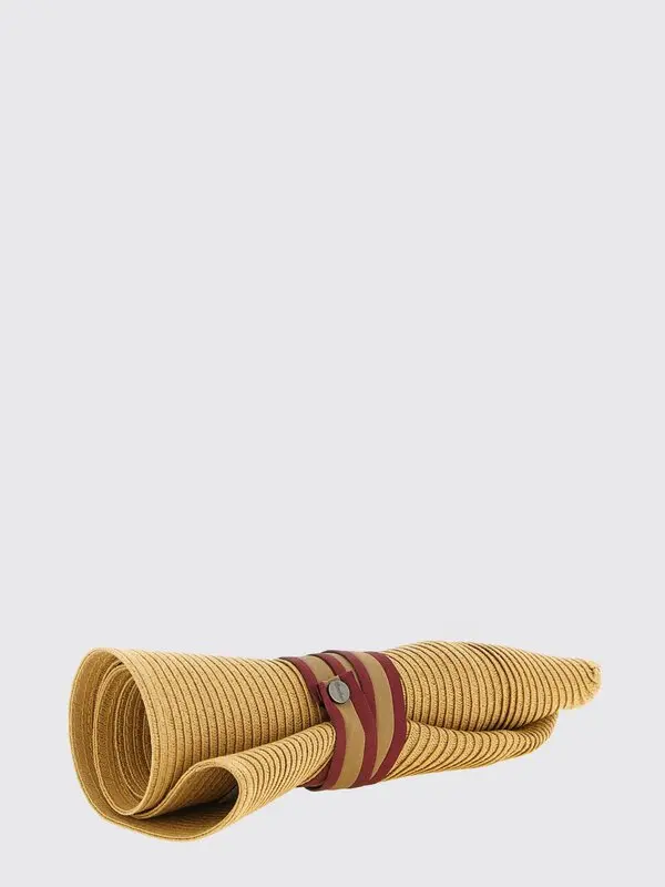 Borsalino Straw Sun Hat With Striped Band