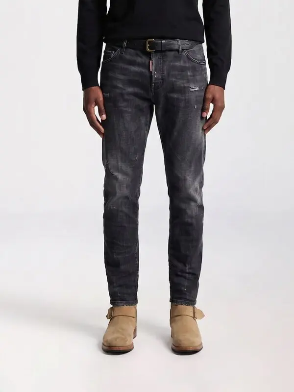 Dsquared2 642 Straight Stretch Denim Jeans - Black