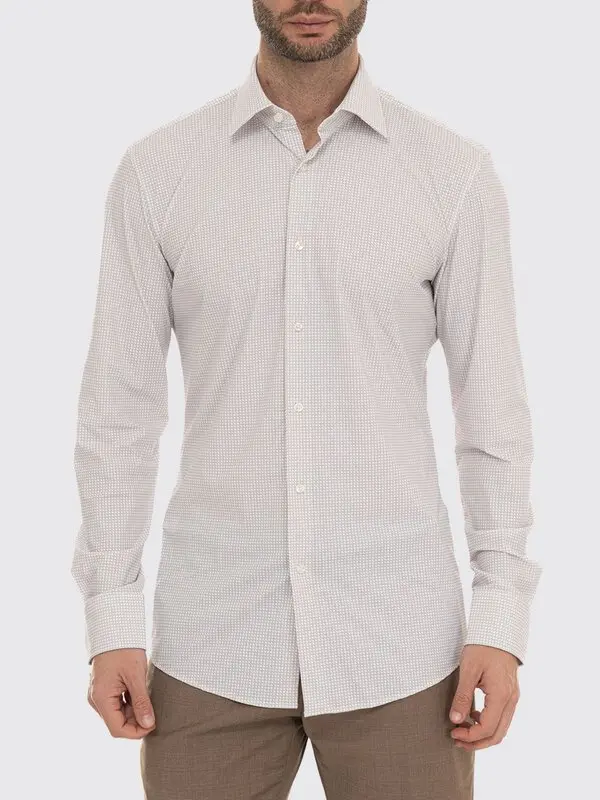 BOSS Stretch Jersey Casual Shirt - Beige