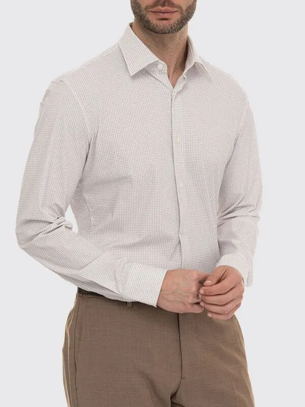 BOSS Stretch Jersey Casual Shirt - Beige