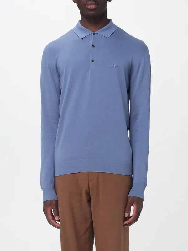 Etro Cotton Knit Polo Shirt - Blue