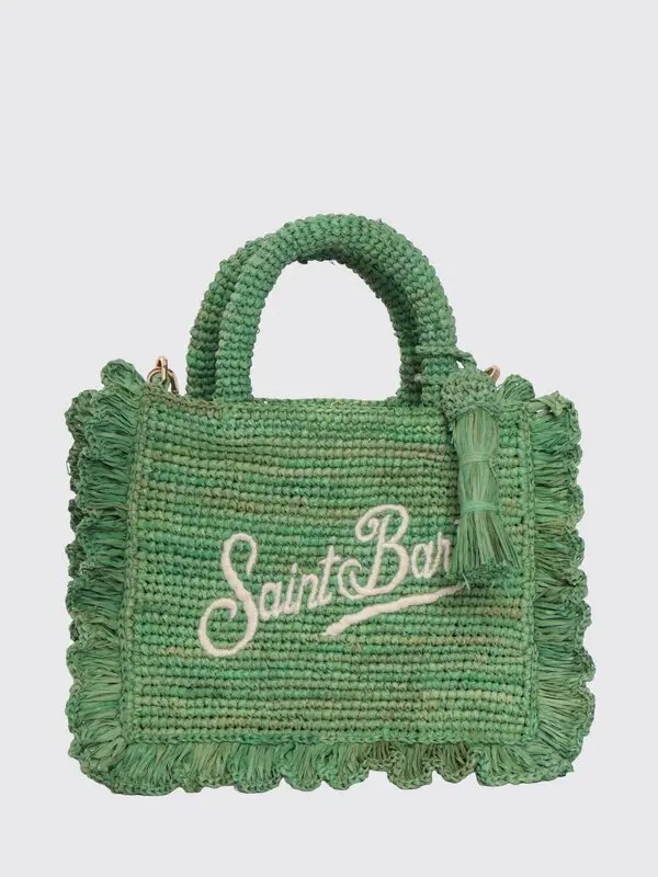 MC2 SAINT BARTH Raffia Mini Bag - Green