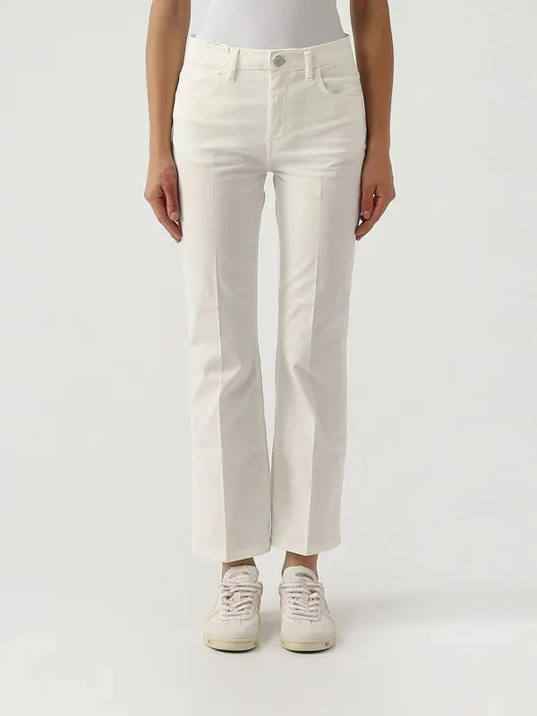 PT TORINO Slim Fit Stretch Cotton Trousers - White