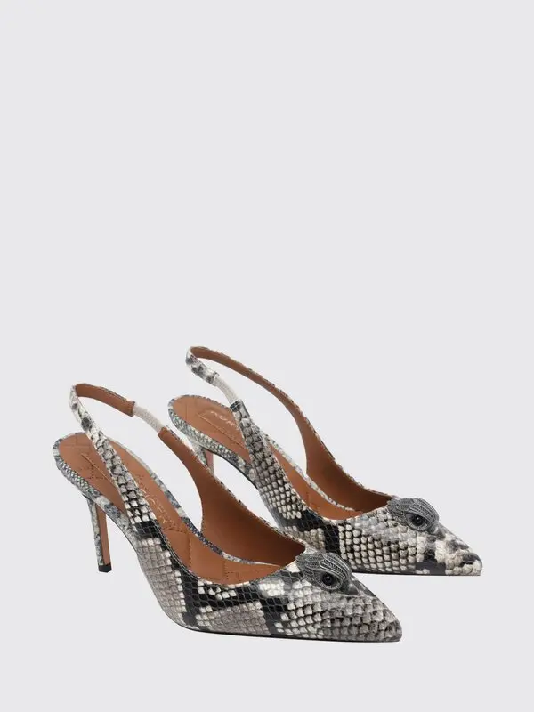 Kurt Geiger Belgravia Python Print Leather Slingback Pumps
