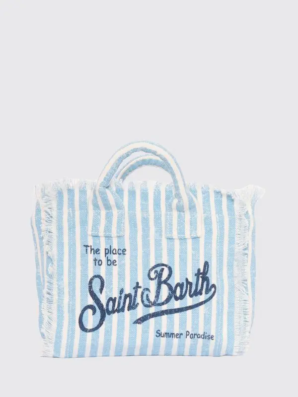 MC2 SAINT BARTH Striped Linen Vanity Bag