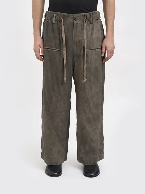 ZIGGY CHEN Wide Leg Striped Trousers