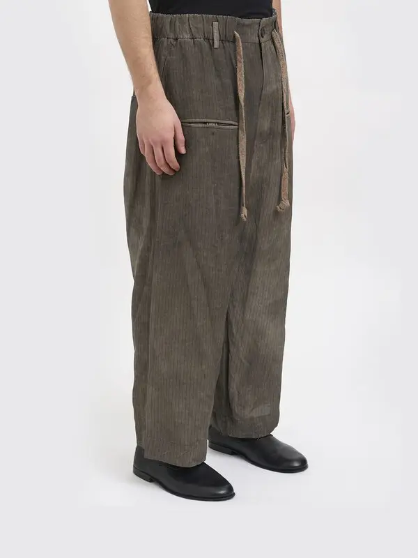 ZIGGY CHEN Wide Leg Striped Trousers