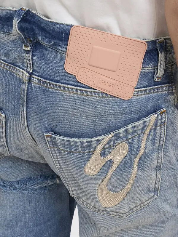 PDF Distressed Denim Flared Jeans