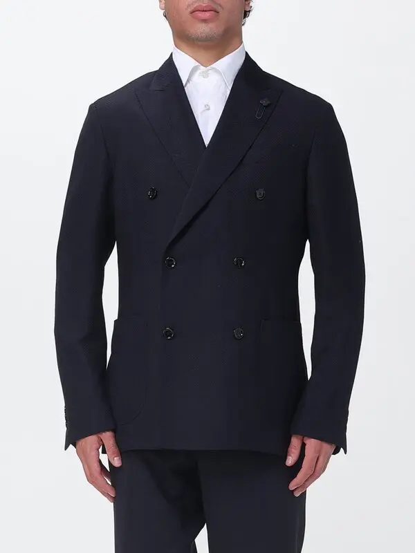 LARDINI Double Breasted Blazer