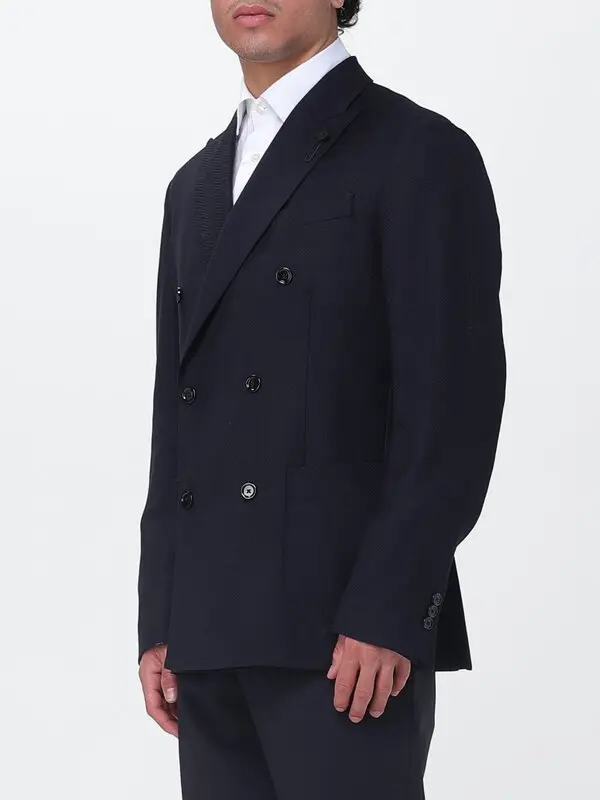 LARDINI Double Breasted Blazer