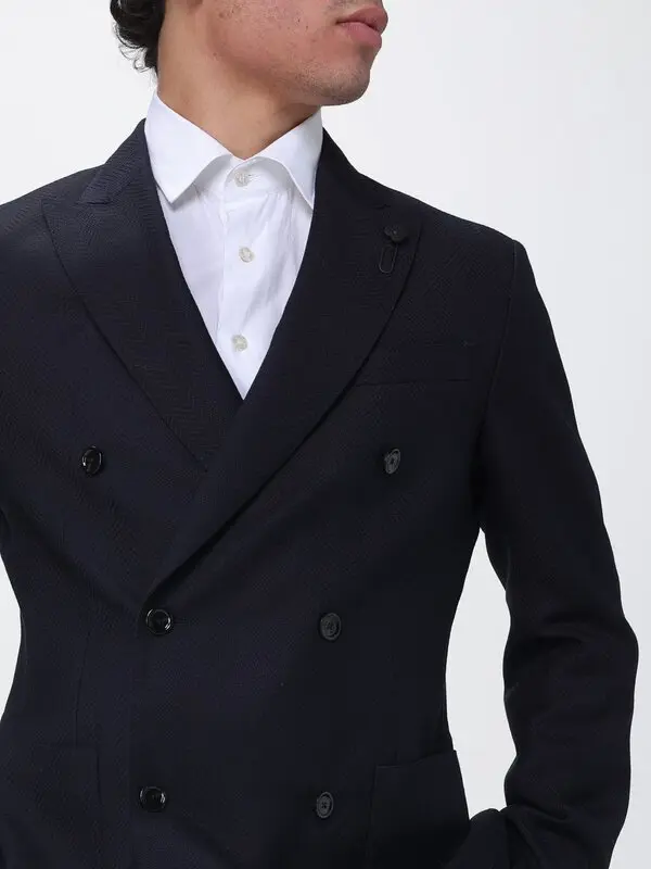 LARDINI Double Breasted Blazer