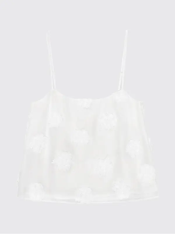 HERSKIND Frida Organza Top With 3d Floral Texture
