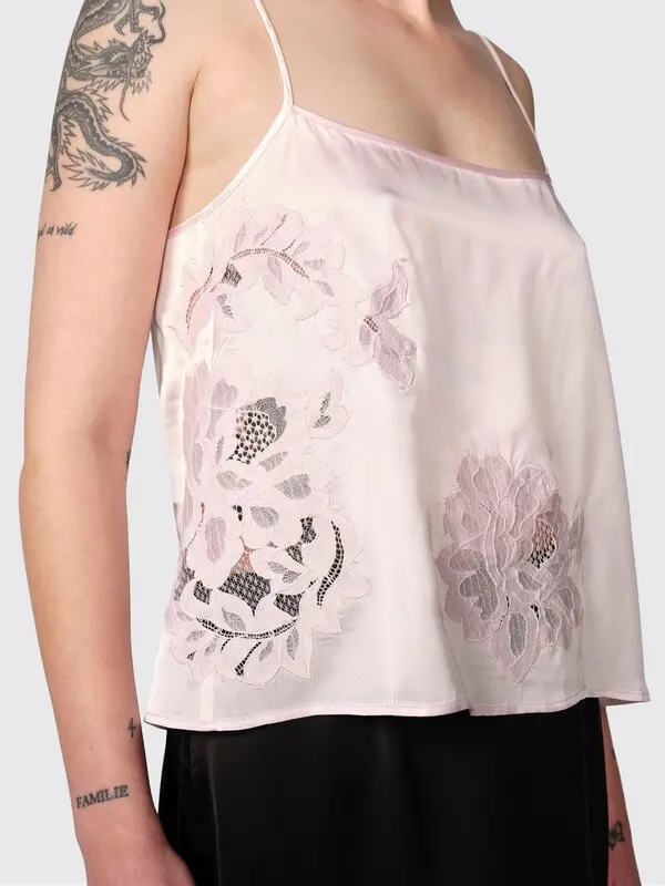 HERSKIND Frida Embroidered Satin Top