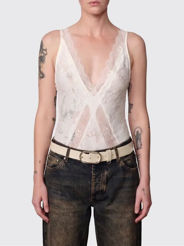 HERSKIND Johannes Lace Bodysuit - White