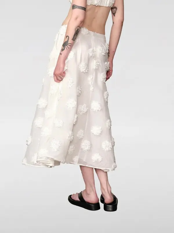 HERSKIND William Recycled Organza Skirt With Flower Appliqu