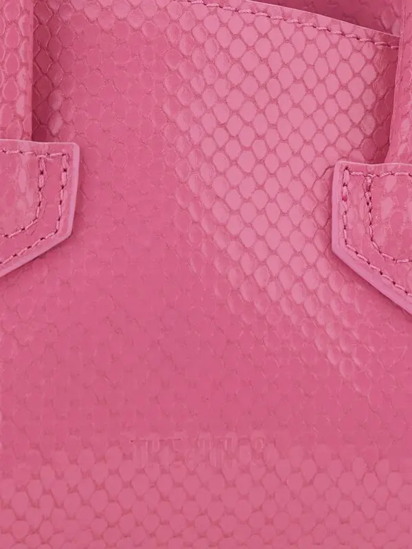 Attico La Passeggiata Mini Handbag In Python-print Calfskin Leather