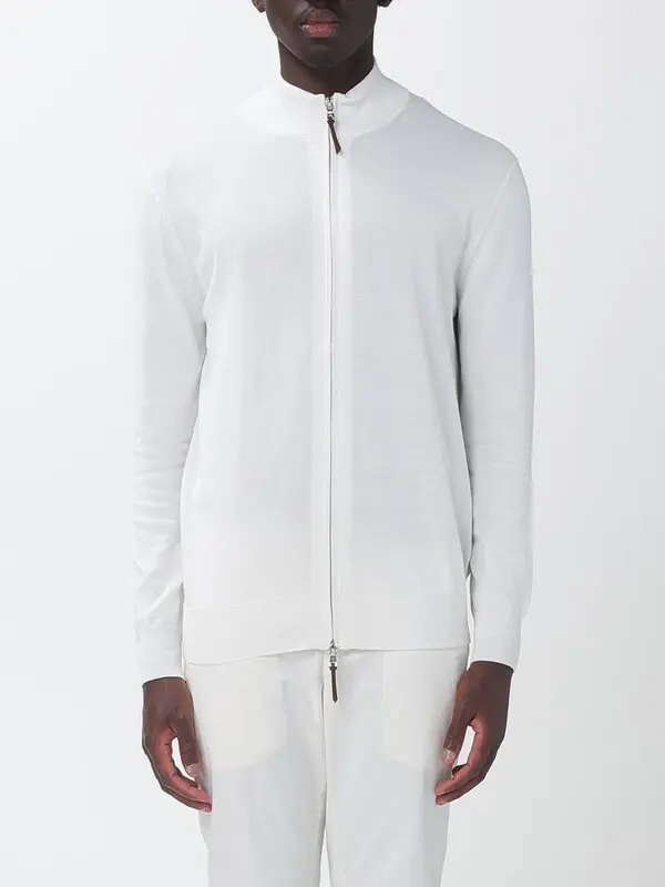 BALLANTYNE Cotton Zip-up Cardigan - White