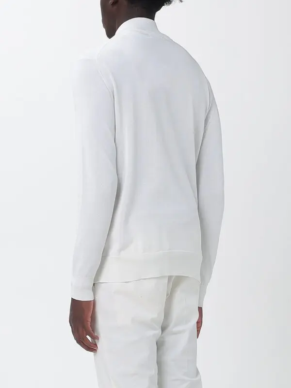 BALLANTYNE Cotton Zip-up Cardigan - White
