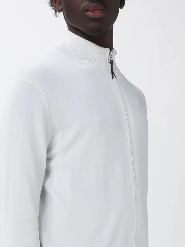 BALLANTYNE Cotton Zip-up Cardigan - White