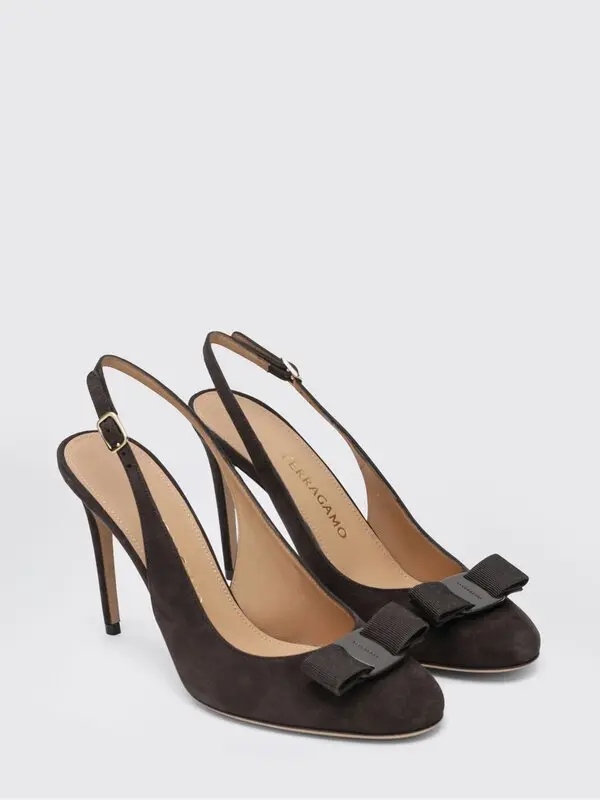 FERRAGAMO Slingback Pumps With Bow Detail