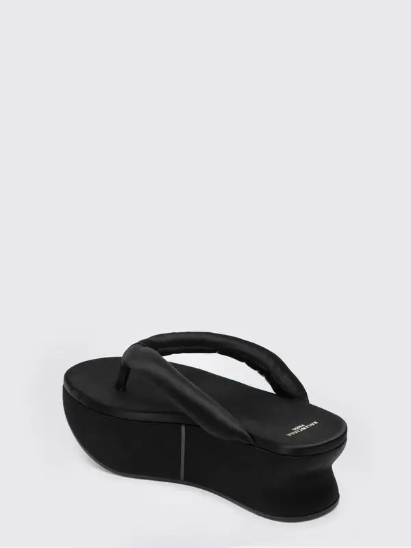 Balenciaga Satin Gaeta Wedge Flip Flops