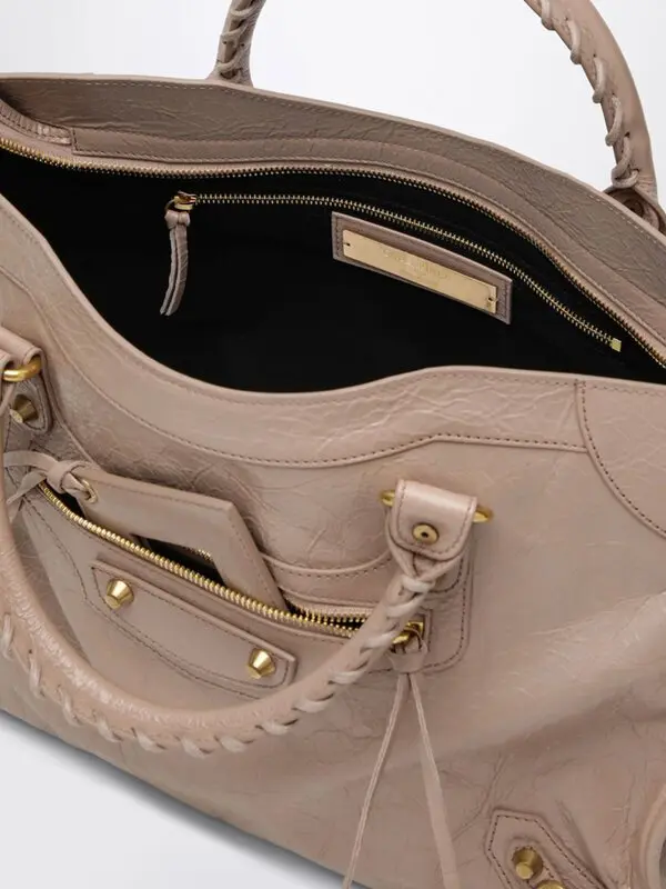 Balenciaga Le City Arena Lambskin Leather Bag - Beige