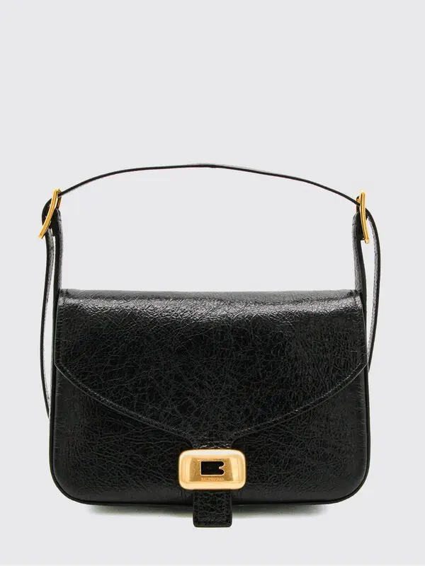 Balenciaga Arena Lambskin Shoulder Bag - Black