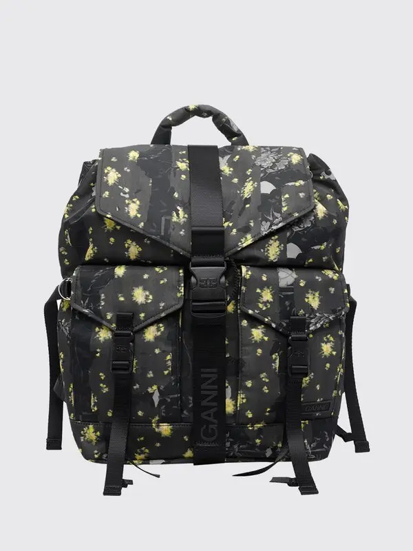 GANNI Recycled Polyamide Floral Print Backpack