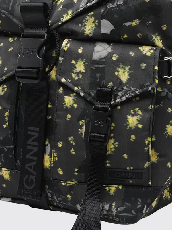 GANNI Recycled Polyamide Floral Print Backpack