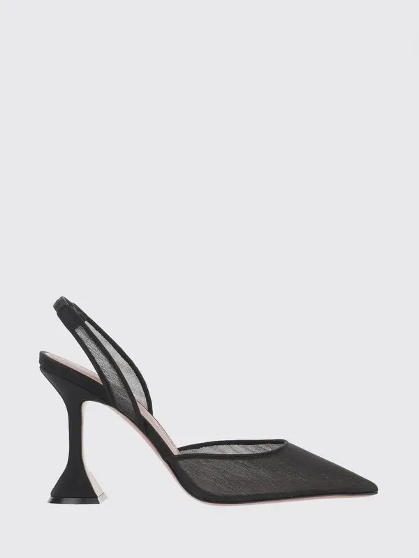Amina Muaddi Holli Mesh Nylon Slingback Pumps