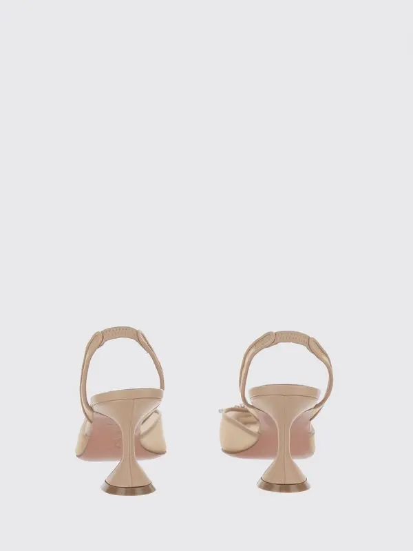 Amina Muaddi Embellished Slingback Pumps - Beige