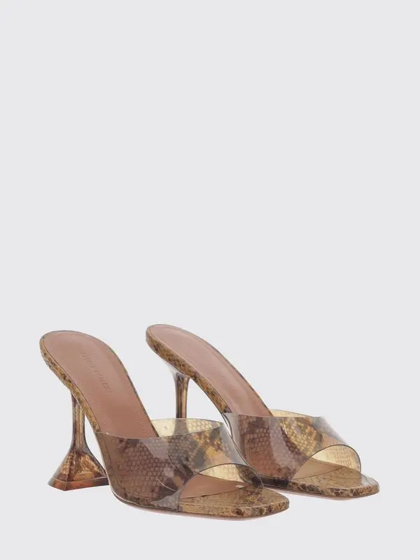 Amina Muaddi Python Print Pvc Mules