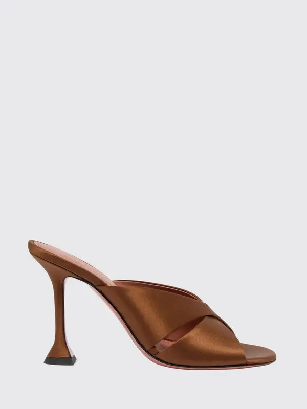Amina Muaddi Heeled Sandals - Coffee