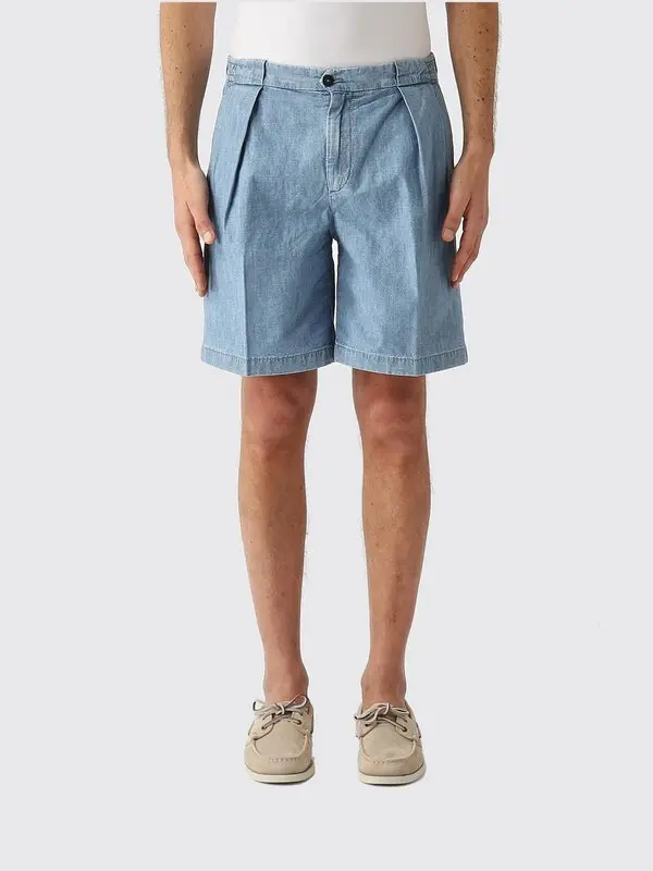 BRIGLIA 1949 Cotton Shorts - Denim