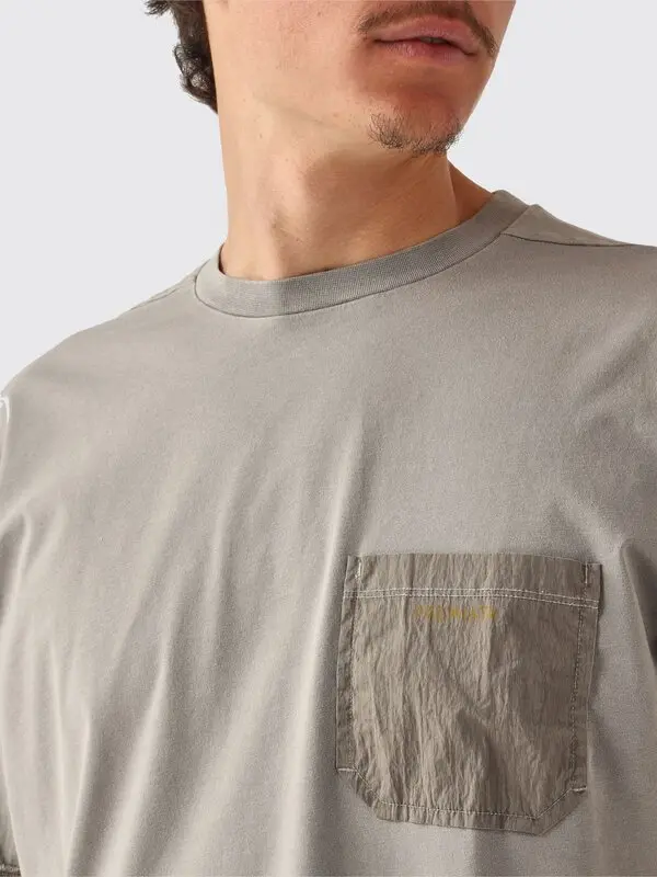 Premiata Cotton Crew Neck T-shirt With Patch Pocket - Grey