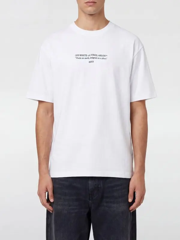 Off-White Cotton T-shirt With Logo - White 1