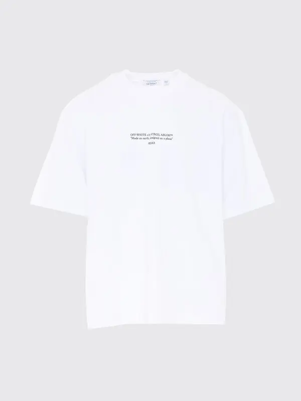 Off-White Cotton T-shirt With Logo - White 1