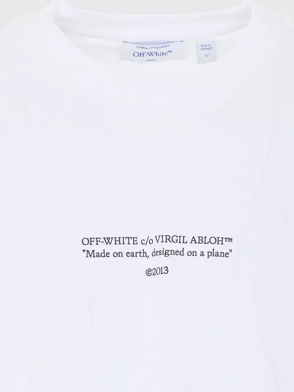 Off-White Cotton T-shirt With Logo - White 1