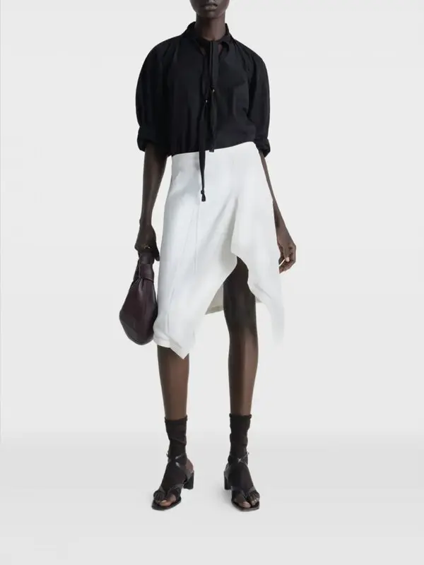 LEMAIRE Asymmetrical Viscose Midi Skirt