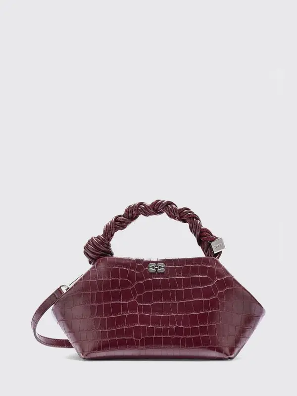 GANNI Twisted Top Handle Bag - Red