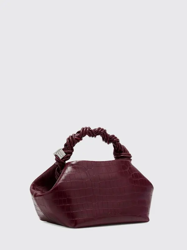 GANNI Twisted Top Handle Bag - Red