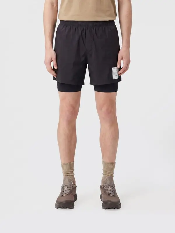 Satisfy Stretch Technical Fabric Sports Shorts - Black