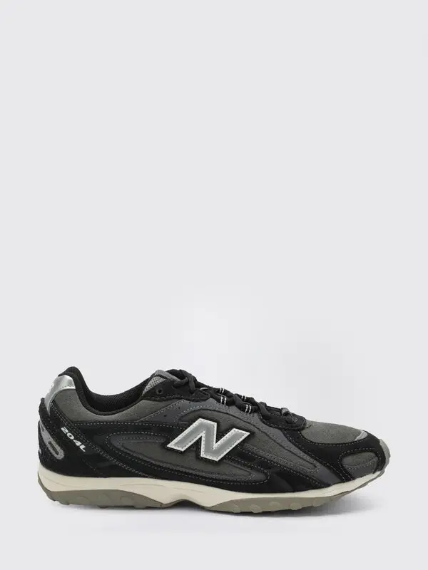 NEW BALANCE 204l Suede And Mesh Low-top Trainers With Applied Logo - Black