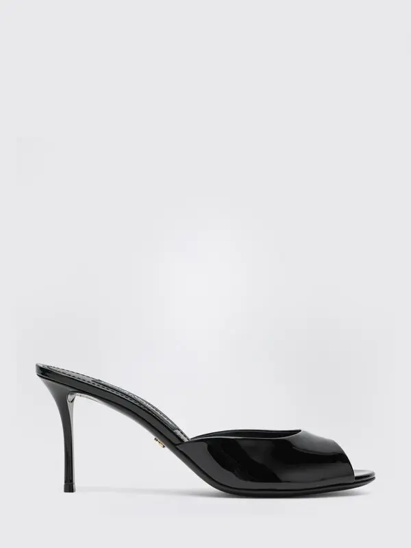Dolce & Gabbana Keira Patent Leather Mules - Black