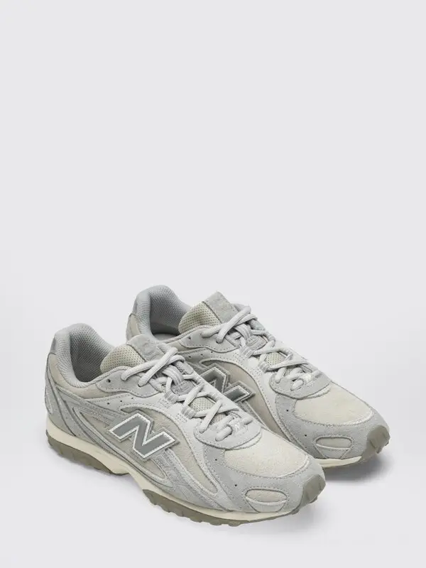 NEW BALANCE 204l Leather And Suede Sneakers With Mesh Inserts