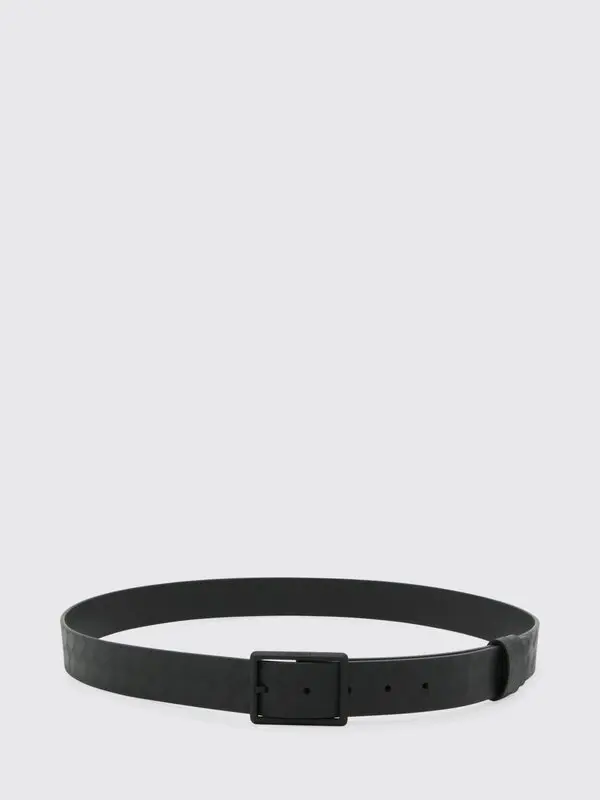 Montblanc Reversible Embossed Leather Belt With Engraved Pin Buckle - Grey