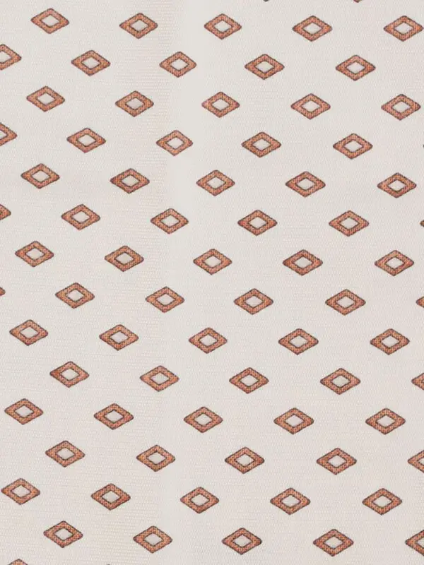 Brunello Cucinelli Silk Pocket Square With Diamond And Check Pattern